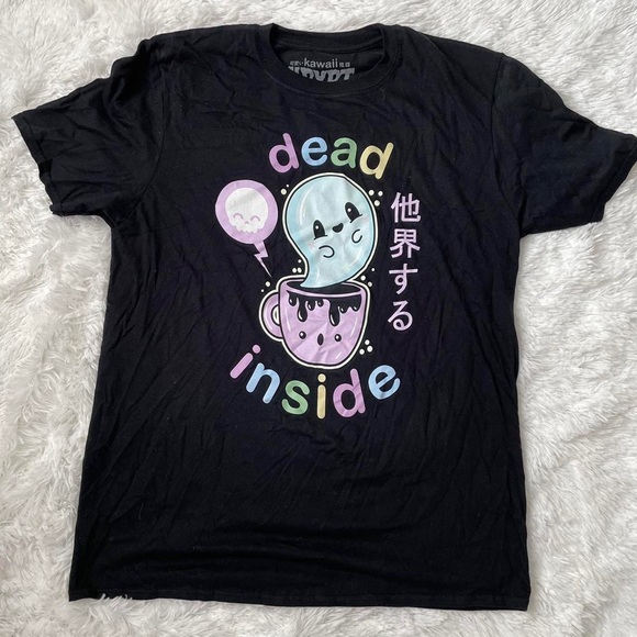 Hot Topic | Tops | Nwot Kawaii Dead Inside Graphic Tee | Poshmark